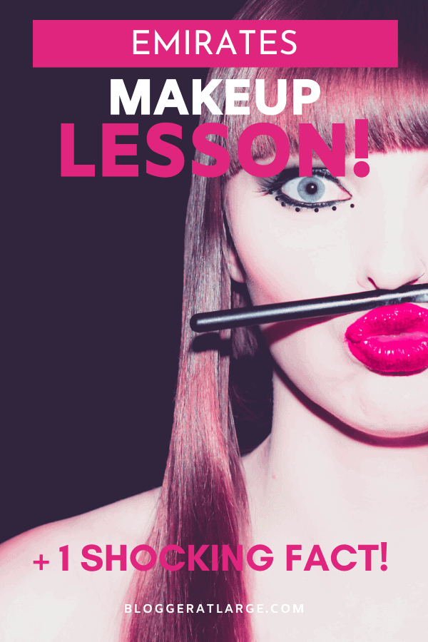 Learning tips from Emirates Airline makeup school