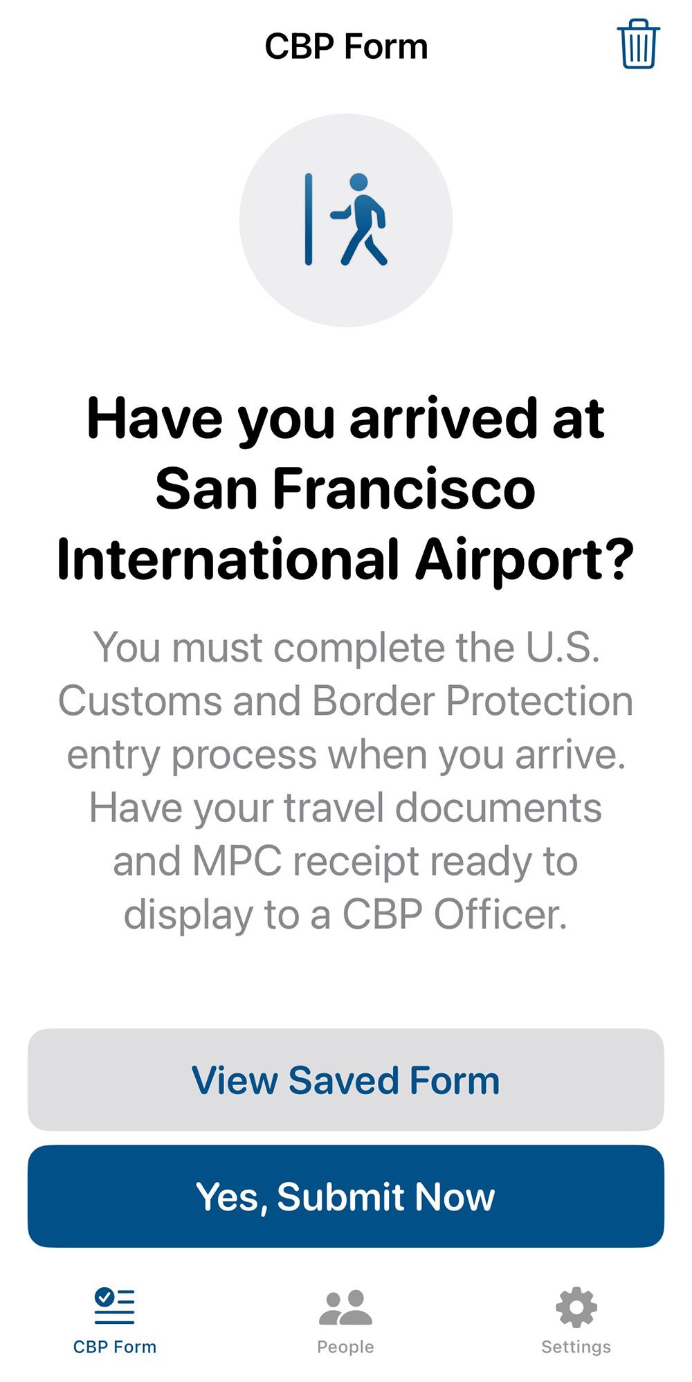 Use the MPC app when arriving in the US for super quick entry ...